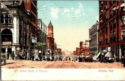 1909. 16TH STREET NORTH OF FARNAM. OMAHA, NEBRASKA. POSTCARD SC9 | eBay