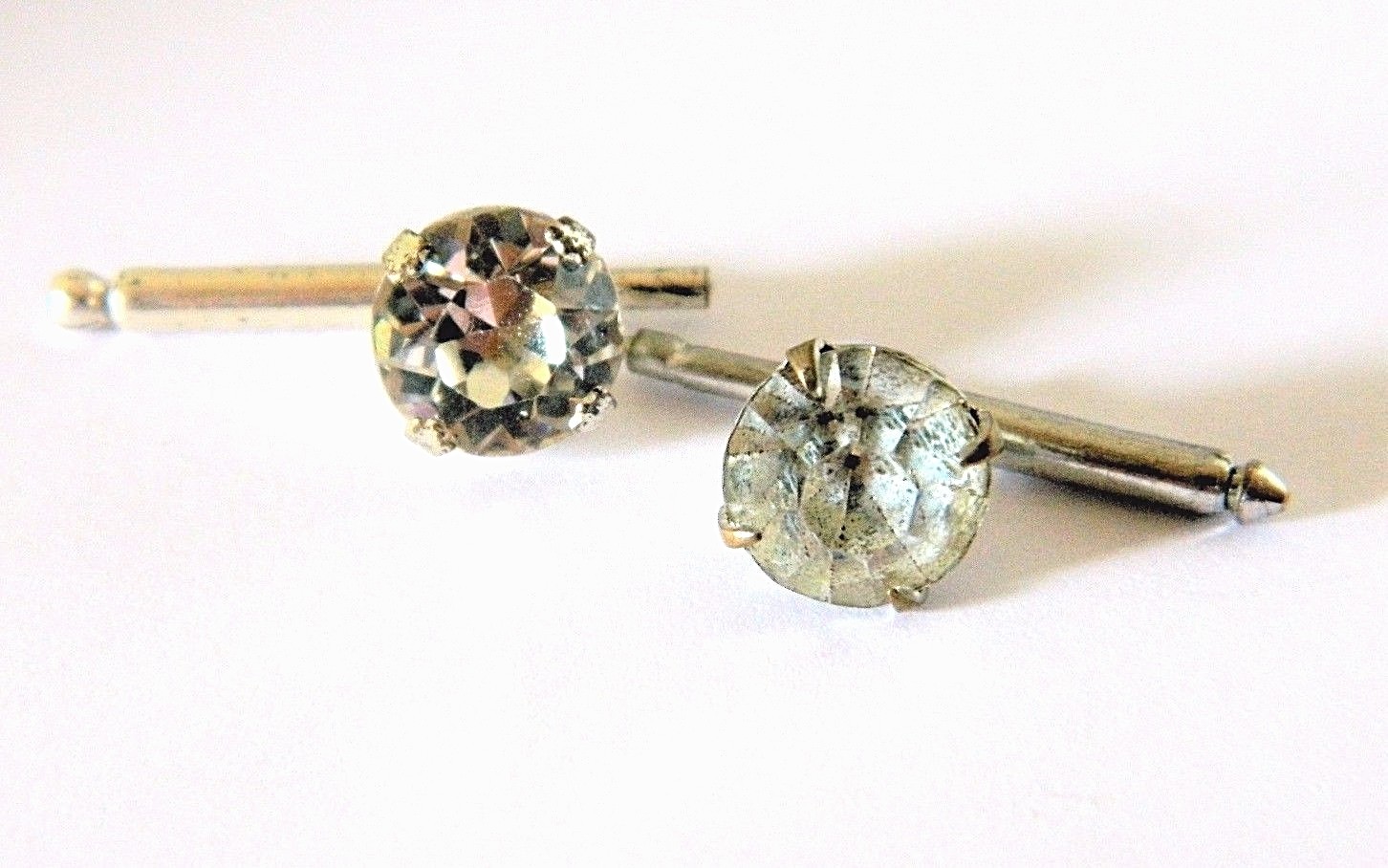 Rhinestone Cufflinks Silver Tone Retro Unisex Formal Wear Accessories ...