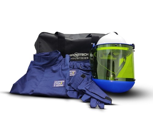 Blue Arc Flash 8Cal Suits Flame Resistant Protection for Electrical ...
