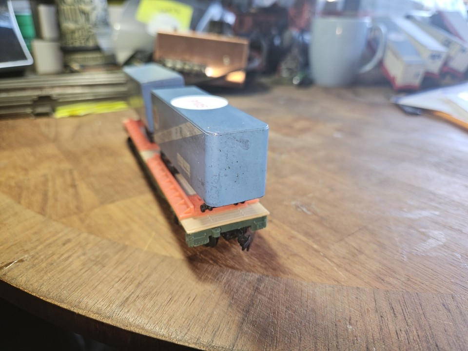 ATSF 90806 TRAILER FLAT CAR WITH WABASH TRAILERS, HO GUAGE (inv 9105 ...