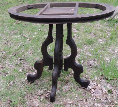 Antique Walnut Stained Oval Side Table Base & Apron - Needs work | eBay