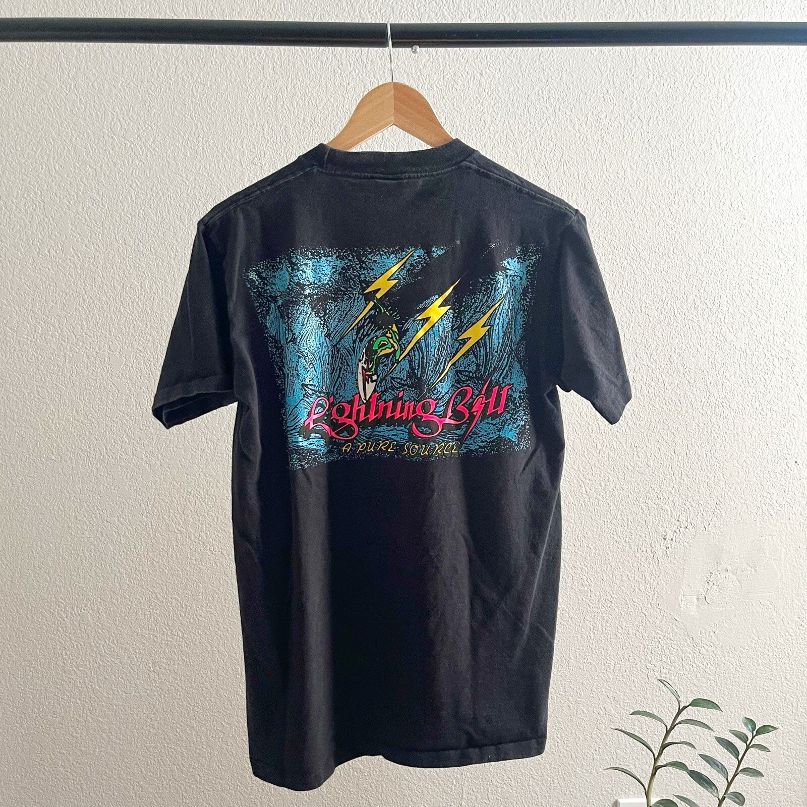 Vintage 1990’s Single Stitch Lightning Bolt Surf Rare… - Gem