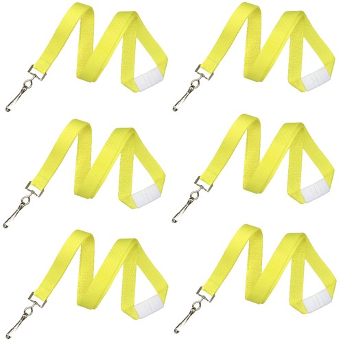 6 Pack of Bright Neon Neck Lanyards with Safety Breakaway Clasp by ...