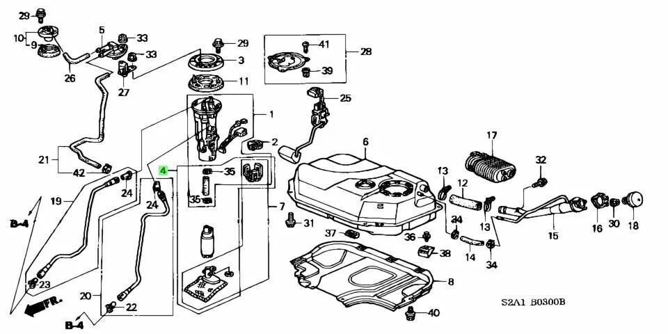 NEW Genuine HONDA Acura S2000 AP1 Fuel Pump Set 17040-S2A-930 S2000 ...