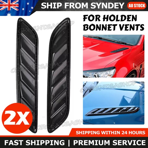 Pair of Gloss Black Bonnet Vents For Holden Commodore VF/ HSV/ Calais ...
