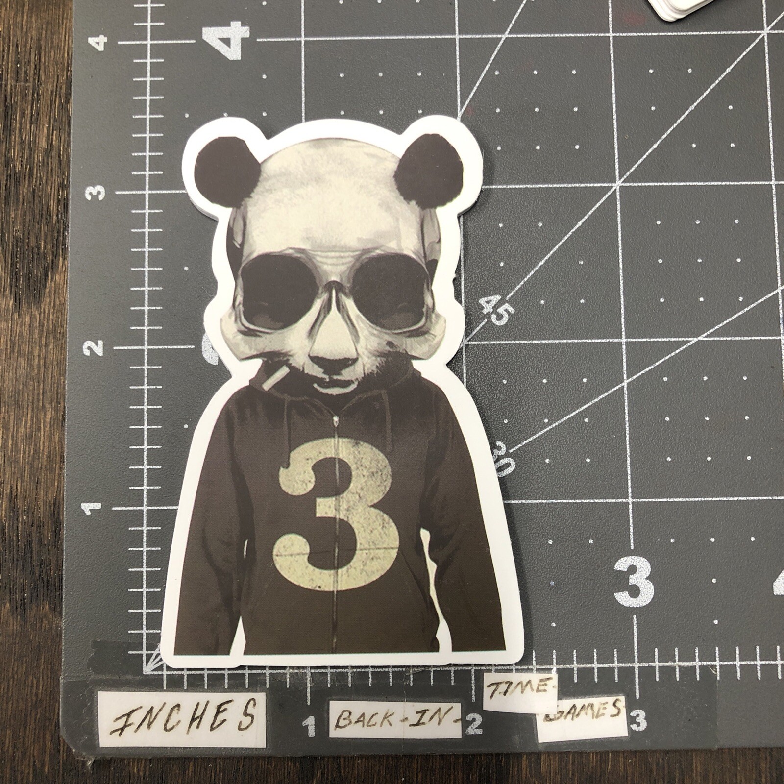 Smokin Panda Man Humor Sticker For Skateboard Bottle Guitar Phone Ect ...