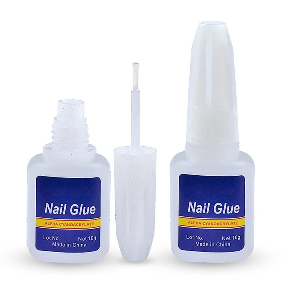 Nail Glue with Brush Extra Strong Clear False Nail Tips Acrylic Art ...