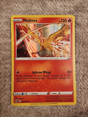 Pokemon Brilliant Stars Moltres RARE HOLO 21/172 NM | eBay