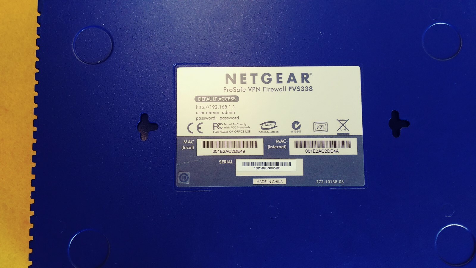 Netgear FVS338 Prosafe | eBay