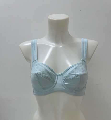 Ex M&S Pale Blue Sports Bra High Impact Underwired Non-Padded Size 32B ...