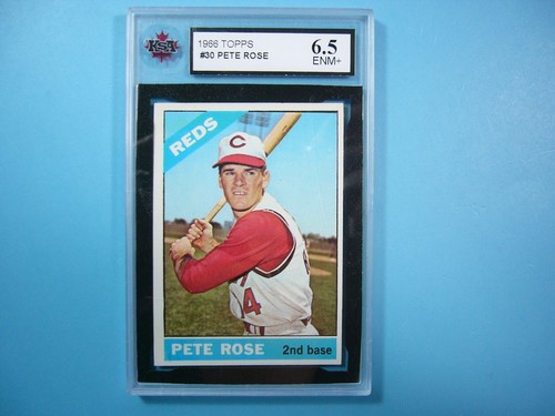 1966 TOPPS MLB BASEBALL CARD #30 PETE ROSE KSA 6.5 EX/NM+ SHARP!! '66 ...
