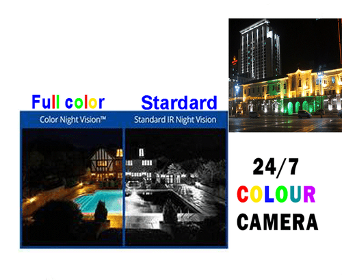 5MP Full HD 24hr full color night vision Hybrid TVI AHD Security camera ...