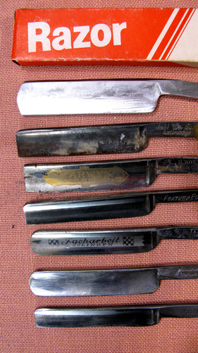 Lot of 7 Assorted Vintage Straight Razors Various Brands. Please review ...