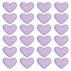 24Pcs Solid Violet Small Heart Patch Embroidered Appliques Patches 1 ...