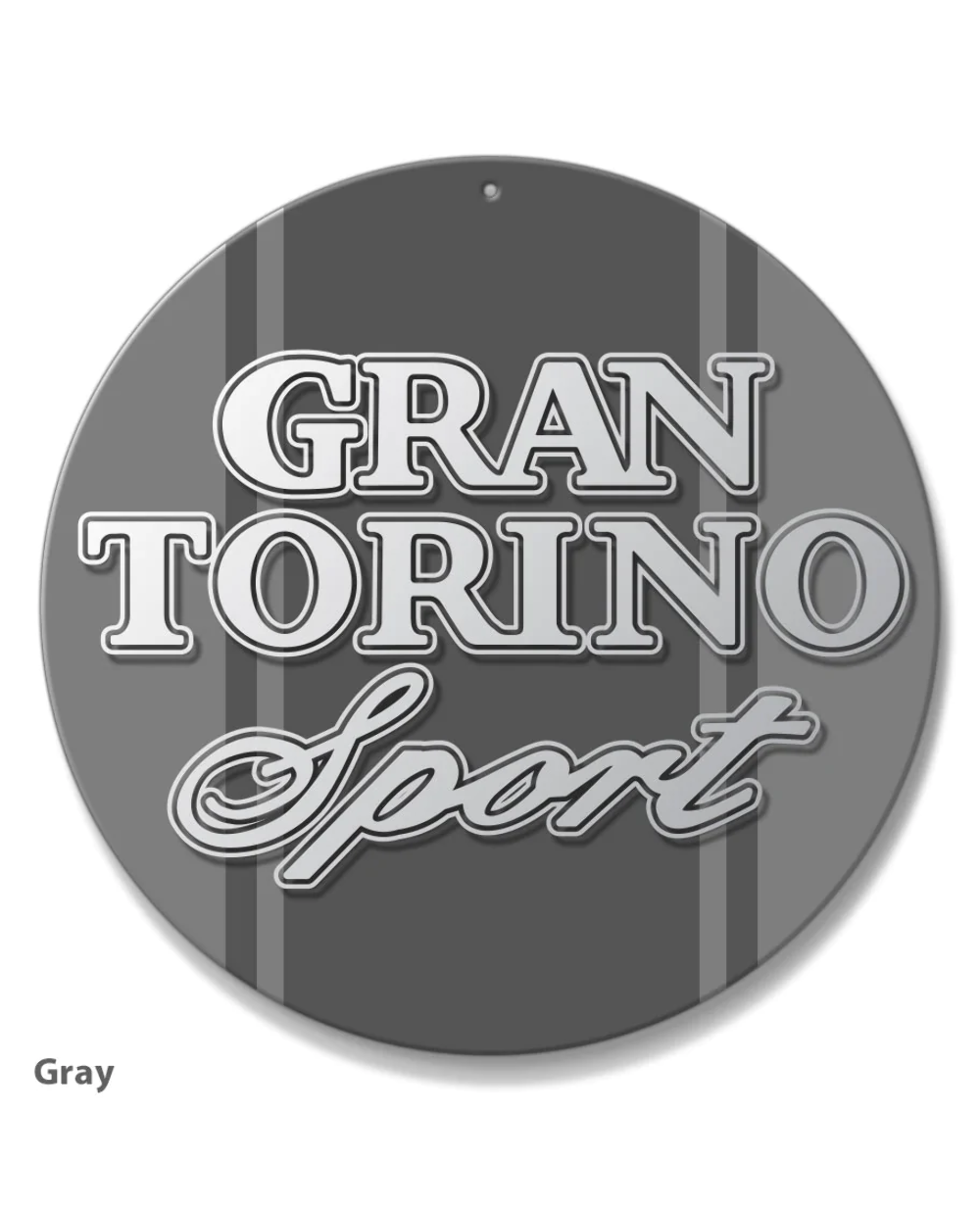 Ford Gran Torino Sport 1972 - 1975 Emblem Round Aluminum Sign ...