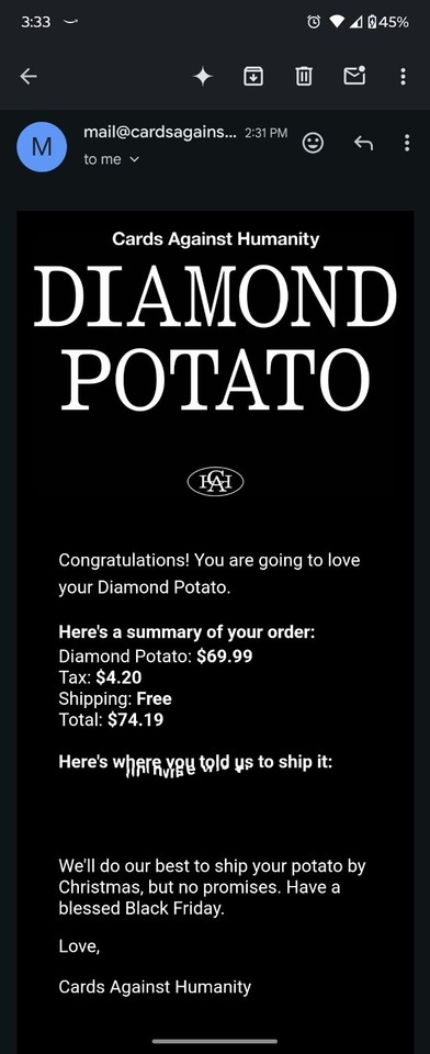 Diamond Potato Cards against Humanity EXCLUSIVE PRESALE *CONFIRMED ...