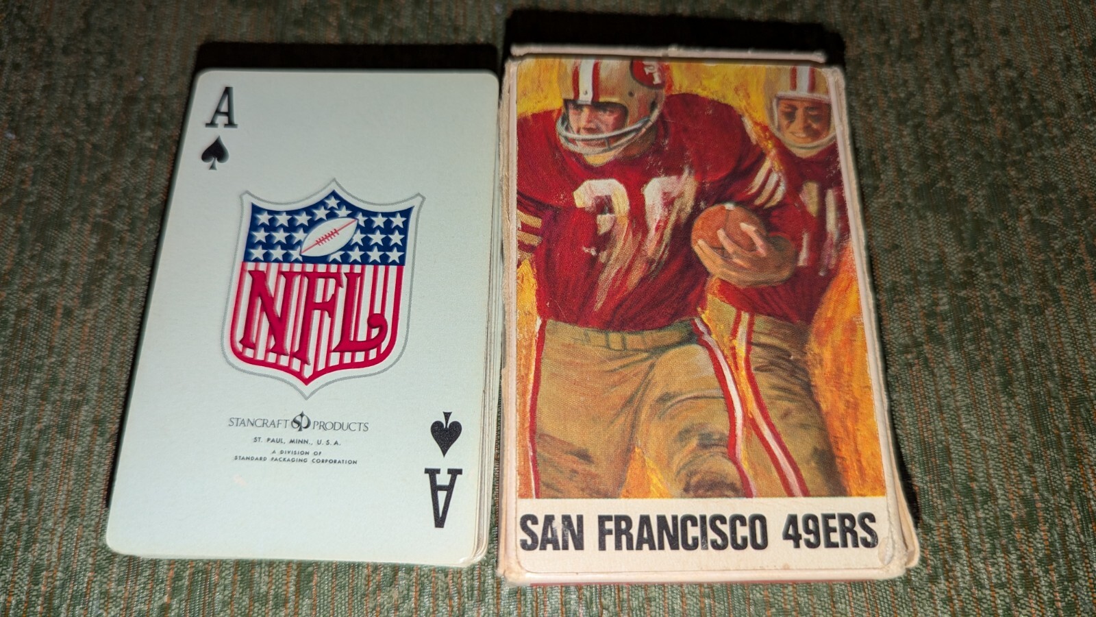 Vintage 1966 STANCRAFT San Francisco 49ers Dave Boss NFL deck playing ...