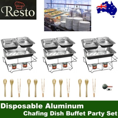 Resto 31 Piece Disposable Aluminum Chafing Dish Buffet Party Set ...