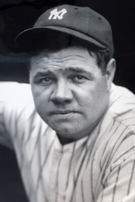 1933 BABE RUTH "THE GREAT BAMBINO" LEGENDARY BASEBALL PLAYER 4X6 PHOTO ...
