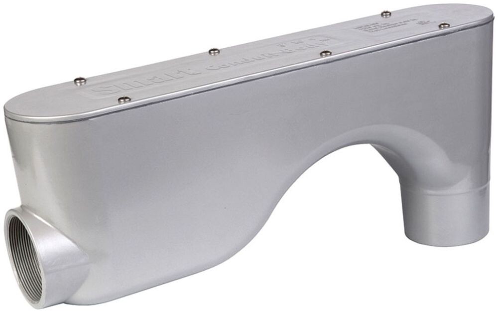 Southwire KBLB400, 4" Hub, Die-Cast Aluminum, 2-Hub, LB-Type, Conduit ...