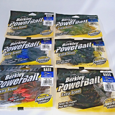 Berkley PowerBait Extra Scent Bio Salt 3" Power Craw 10 Count Or 12 Ct ...