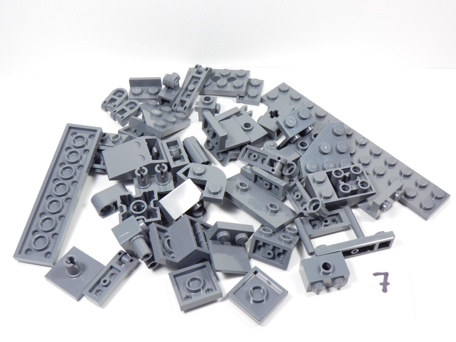 LEGO Lot #7 of 50 Dark Bluish Gray Slopes Inverted Bricks Plates ...