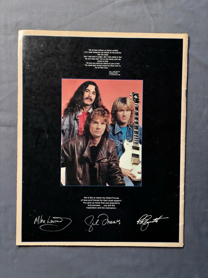 Triumph - Thunder Seven Official World Tour Program 1985 | eBay