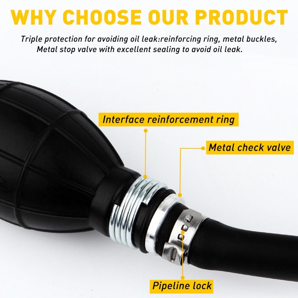 5/16" Gas Hose Fuel Line Primer Assembly Bulb Universal for Boat ...