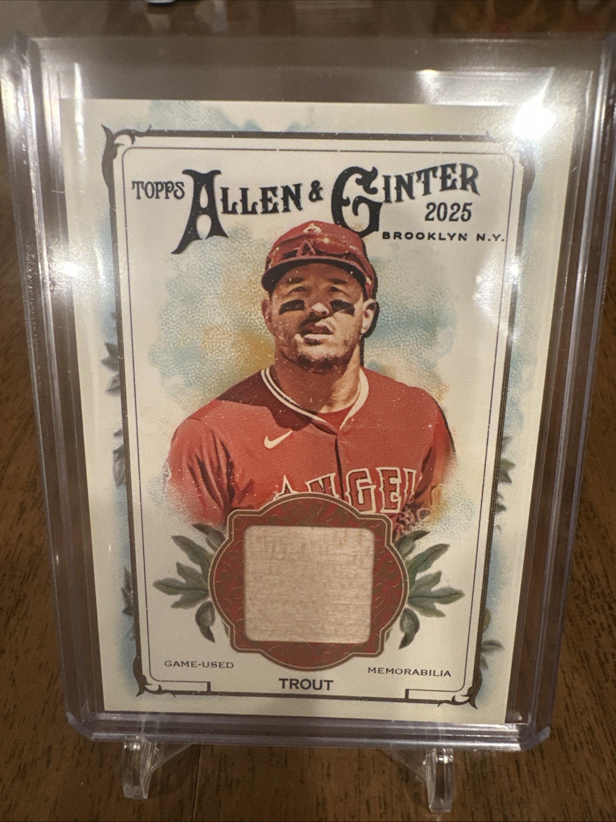 2025 TOPPS ALLEN & GINTER MIKE TROUT Game Used BAT Relic Card AGR-MT ...