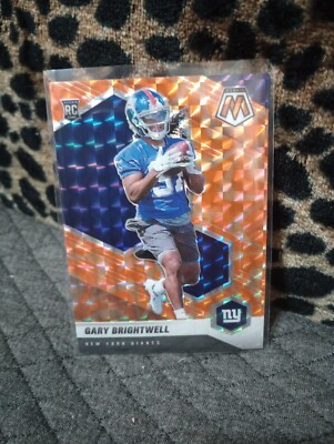 A1 GARY BRIGHTWELL 2021 Panini Mosaic ORANGE REACTIVE RC Rookie Giants ...