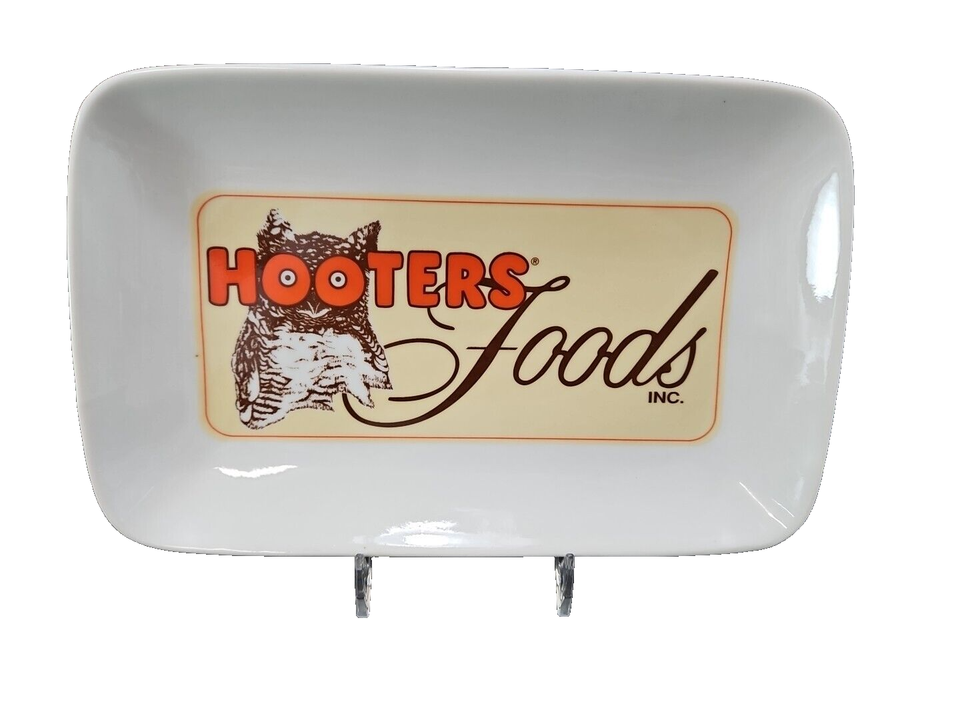 Hooters Hot Wings Serving Platter Tray Restaurant Ware 9" Owl Logo ...