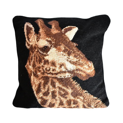 Vintage Giraffe Needlepoint Pillow | eBay
