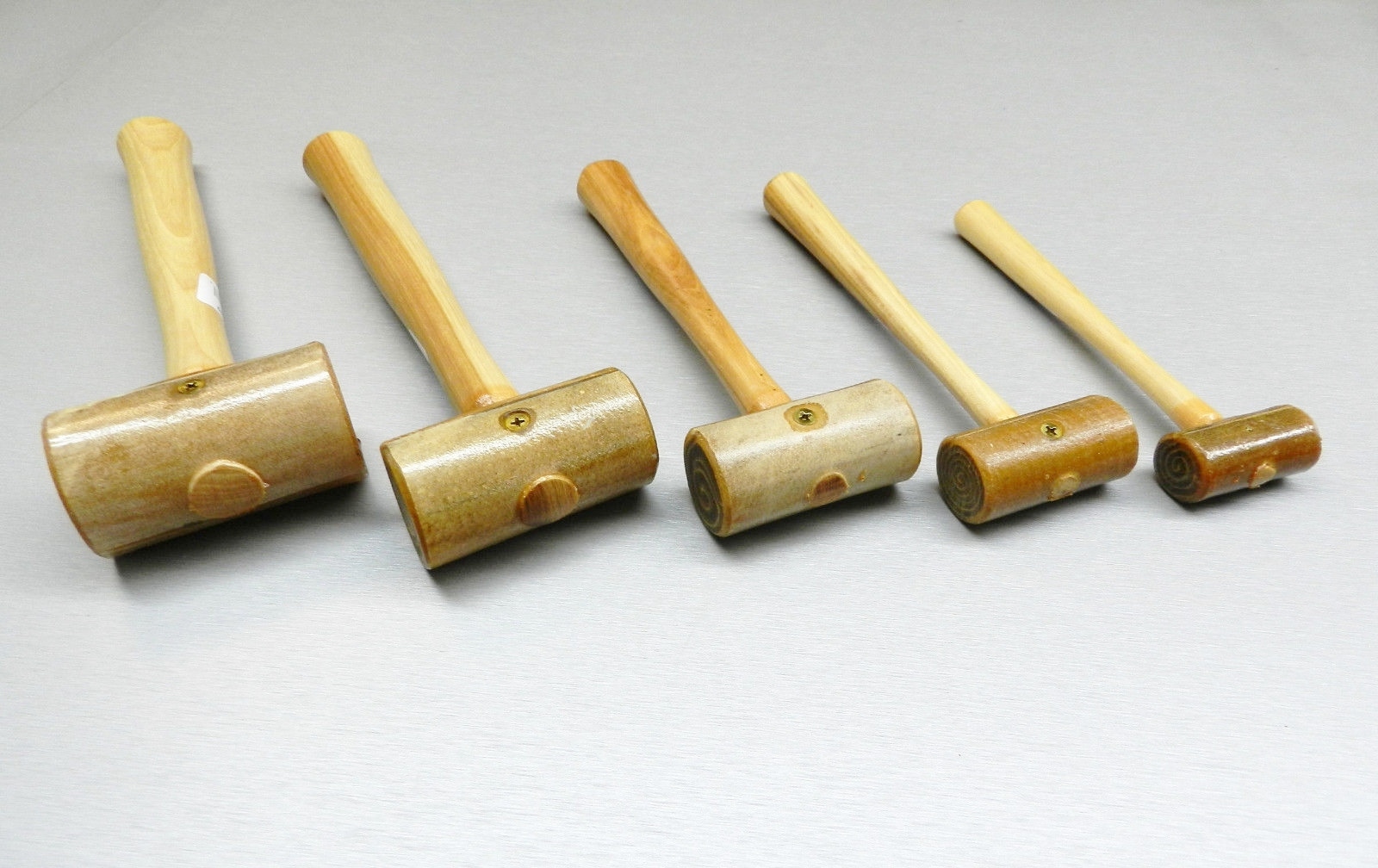 5 Rawhide Mallets Jewelry Wood Leather Metalsmith & Crafts Work Set ...