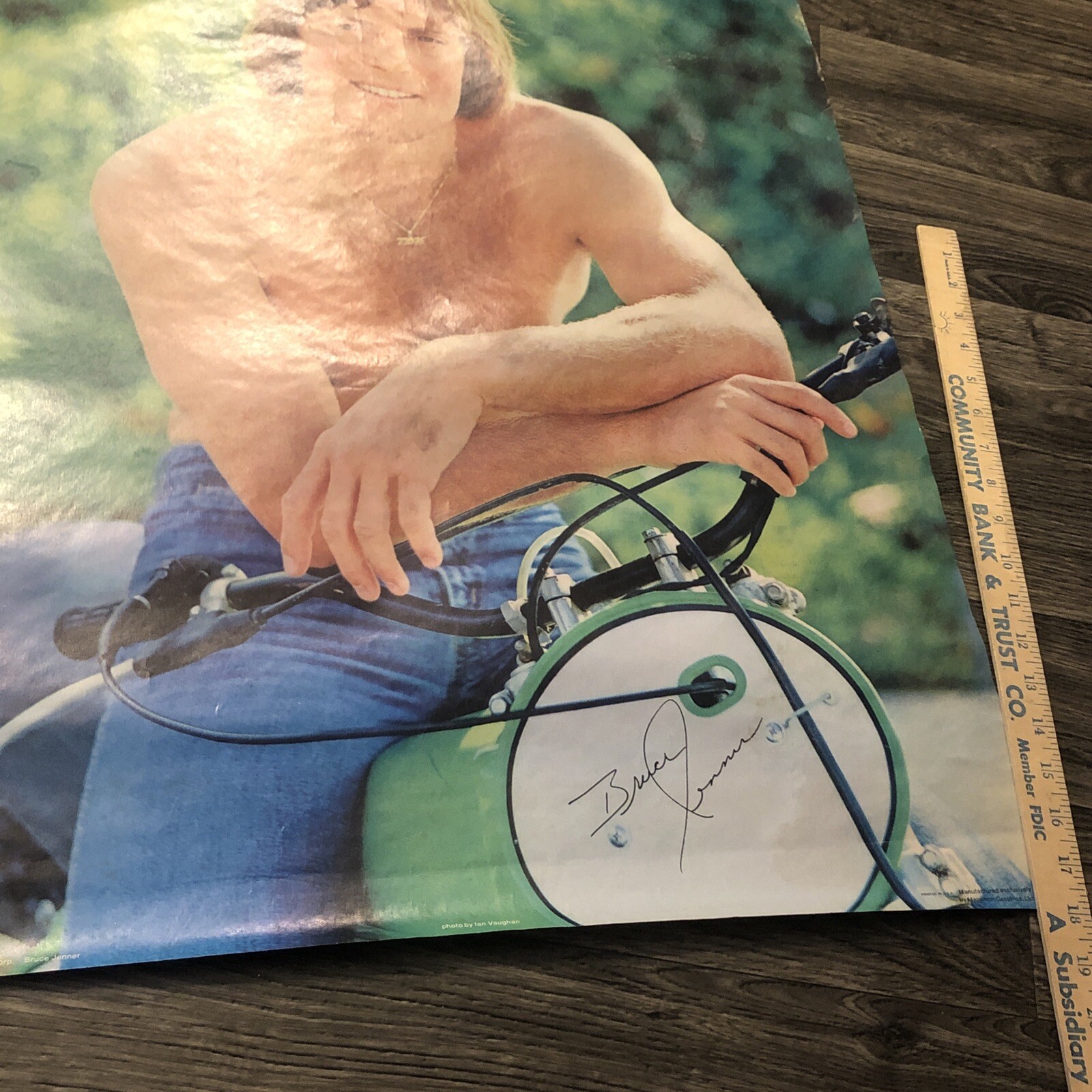 Bruce Jenner Shirtless on Motorcycle 1979 Vintage Poster 22 X 28 Only ...