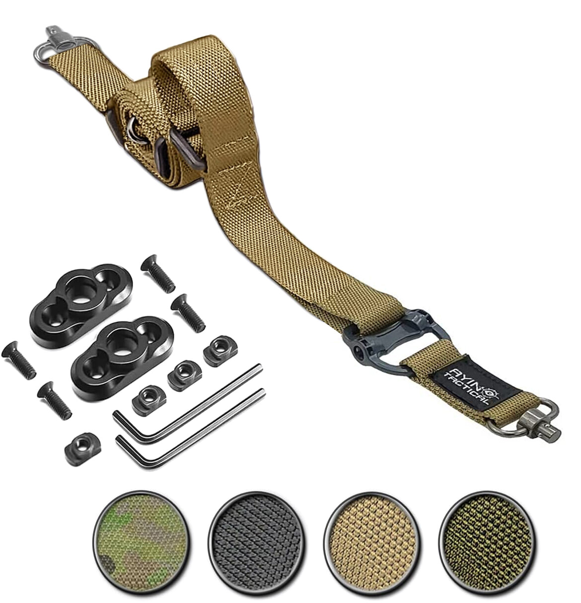 2 Point / 1 Point Rifle Sling QD Swivel Points & MLOK Adapters Included ...