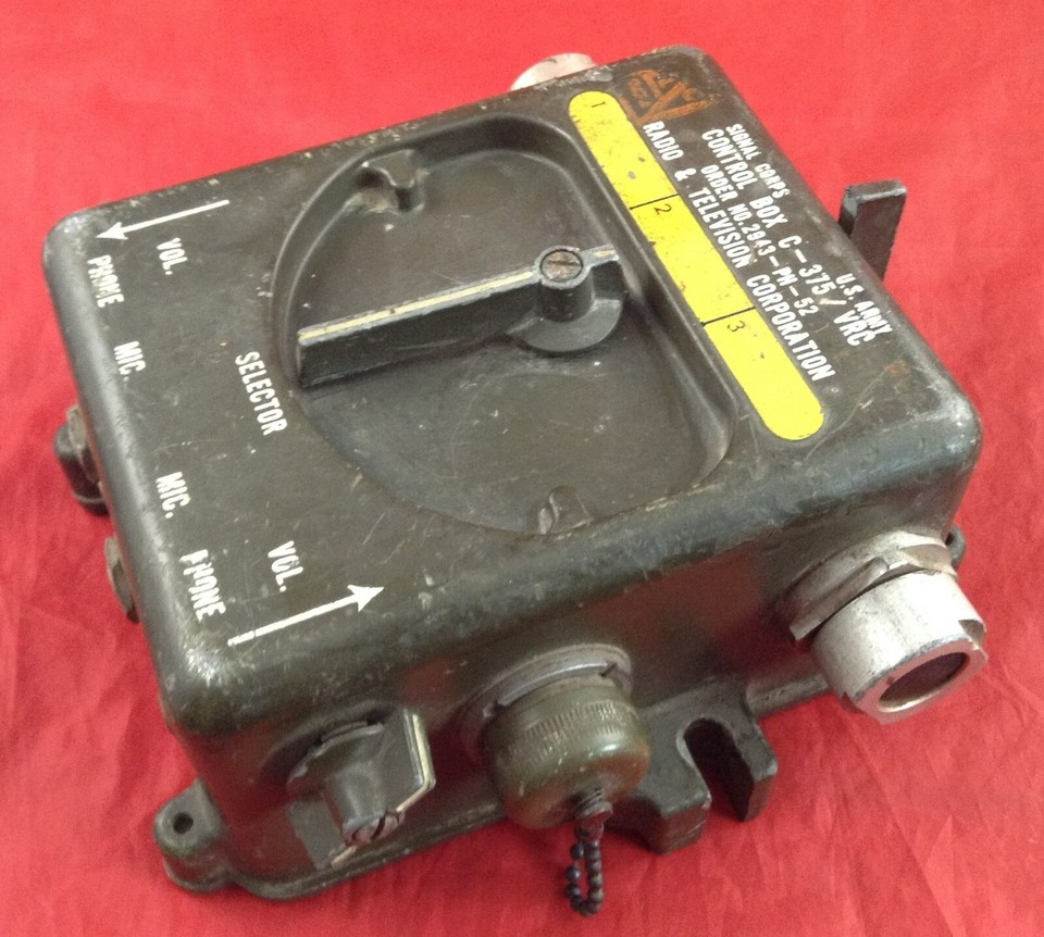 Vintage U.S. Army Signal Corps C-375/VRC Radio Control Box | eBay