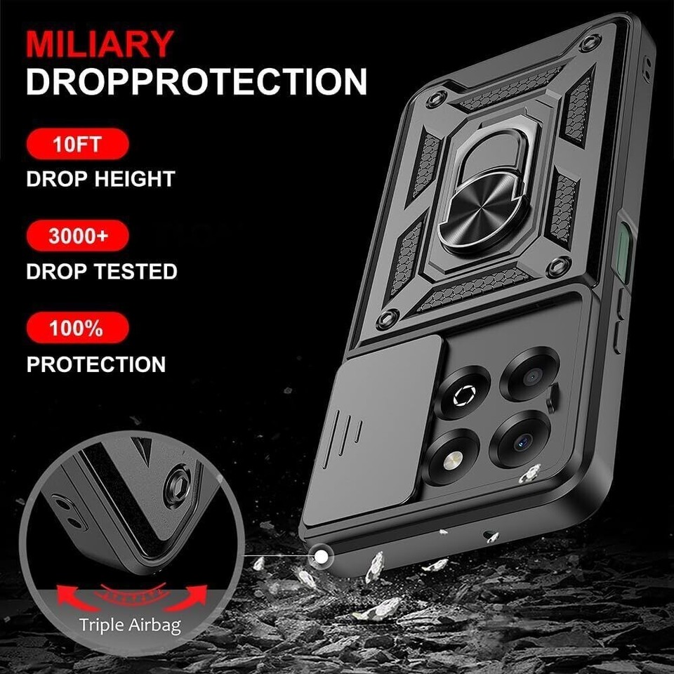 Case For Motorola Moto G35 G55 G75 G85, Ring ARMOUR Shockproof Stand ...