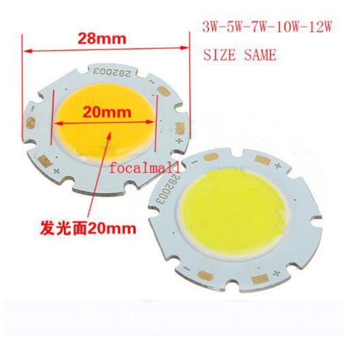 20mm/28mm 3W 5W 7W 10W 12W Round COB LED Strip Light Lamp Bead Bulb | eBay