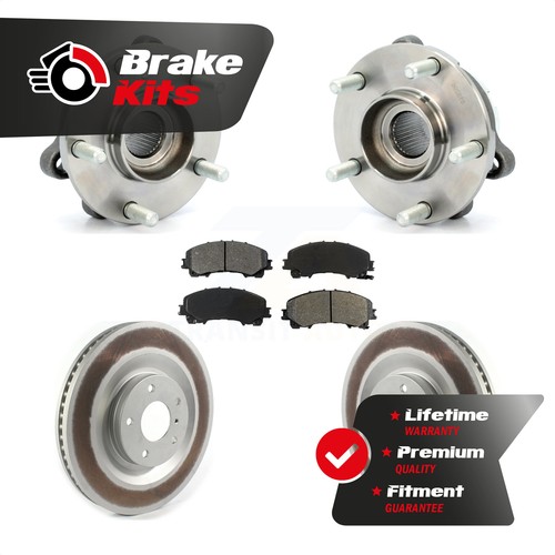 Front Hub Bearing Assembly Coat Brake Rotor Pads Kit For 2019-2020 ...