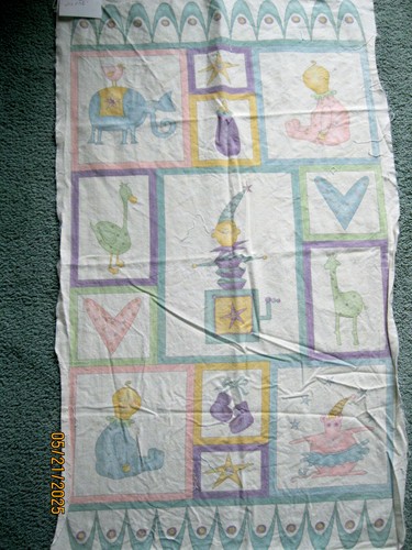 Flannel panel Baby Talk by Sandy Gervais for Moda - pastel colors on ...