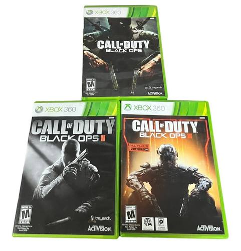 Microsoft Xbox 360 CIB COMPLETE Call Of Duty: Black Ops Collection 1 2 ...