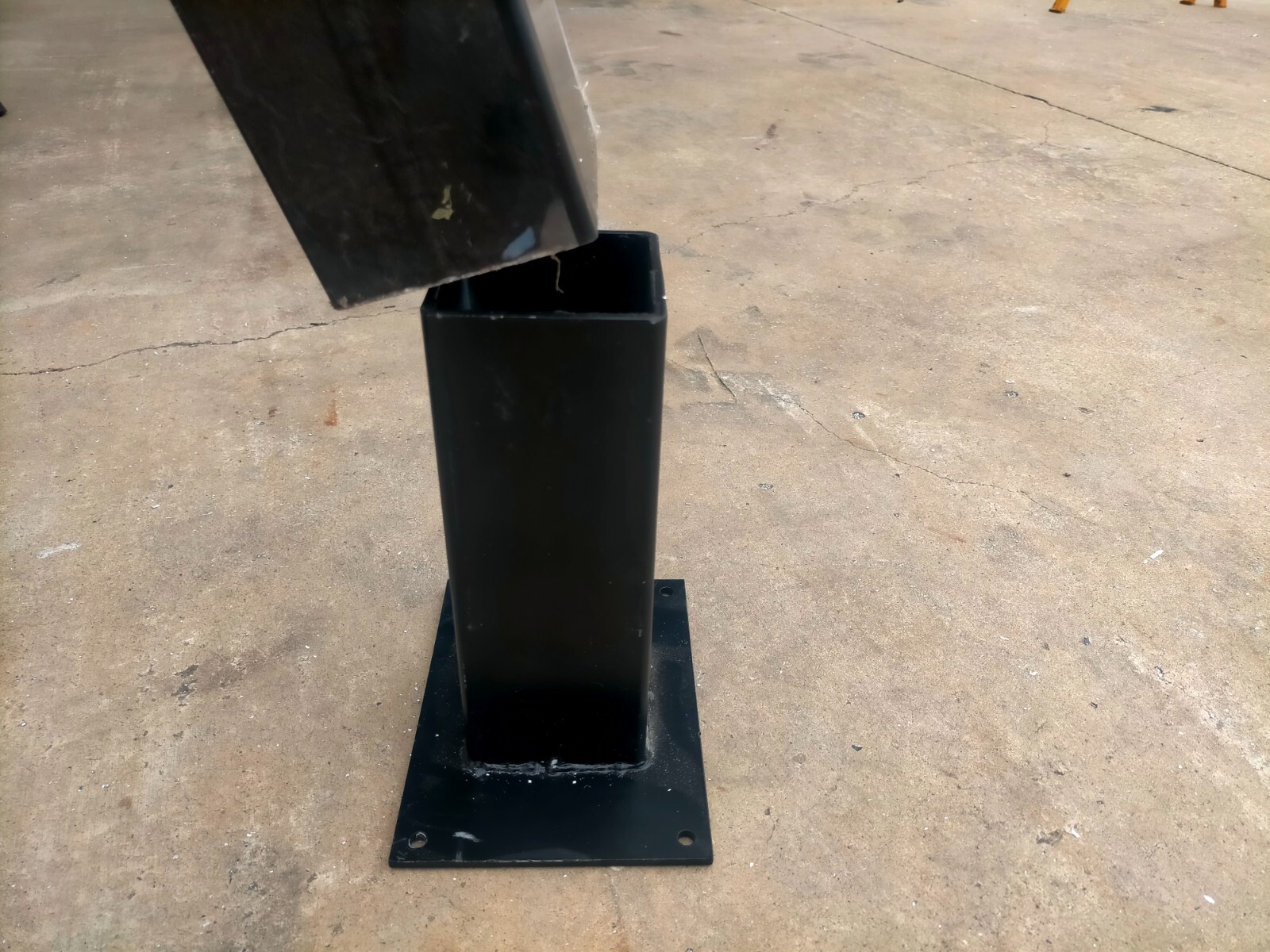 Post Base Holder Concrete Anchors for 100mm posts Base White Black ...