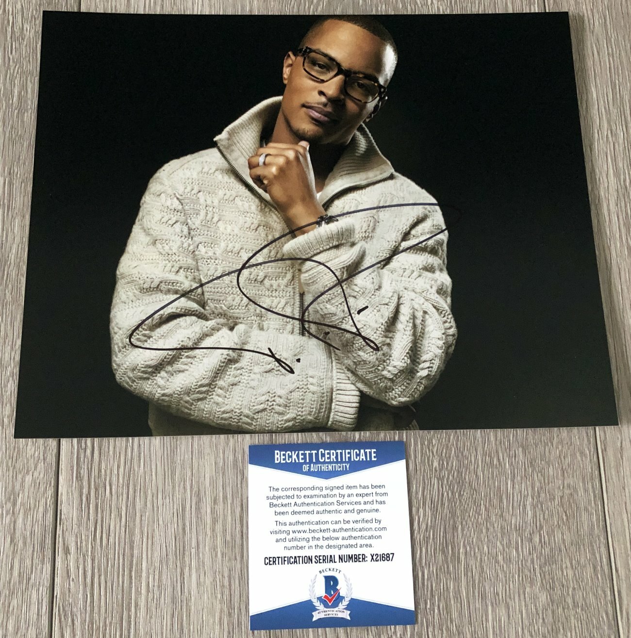 T.I. TIP RAPPER SIGNED AUTOGRAPH 8x10 PHOTO TI VS. T.I.P. w/ BECKETT ...