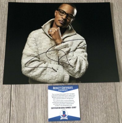 T.I. TIP RAPPER SIGNED AUTOGRAPH 8x10 PHOTO TI VS. T.I.P. w/ BECKETT ...