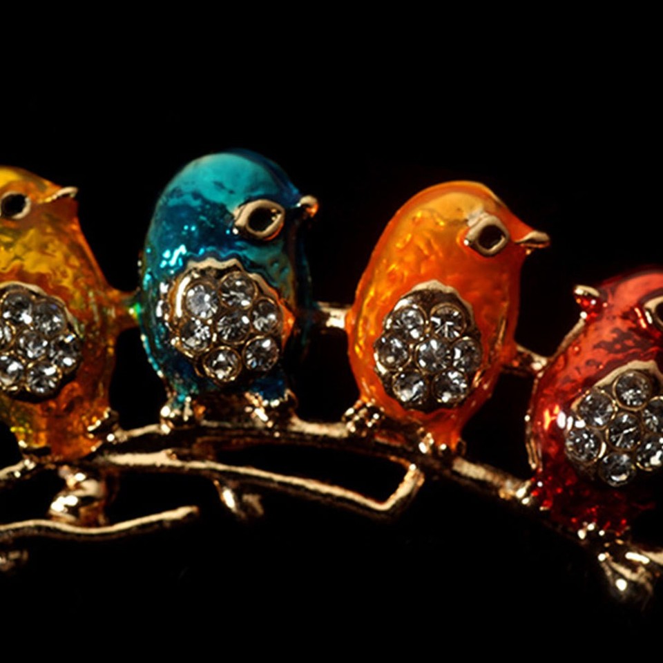 2 Pcs Vintage Bird Brooch Pin Cartoon Cute Auspicious Animal for Women ...