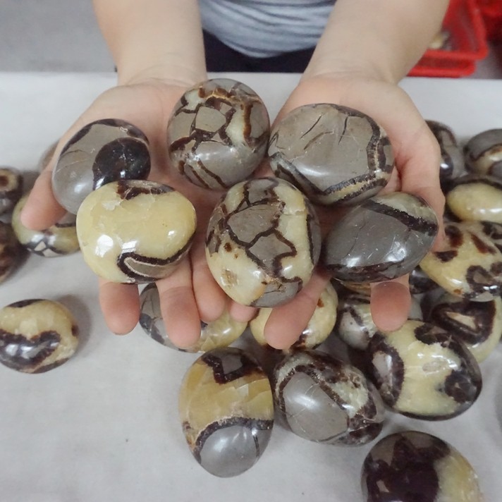 10LB 40Pcs Natural Dragon Septarian Geode Quartz Cluster Crystal Palm ...