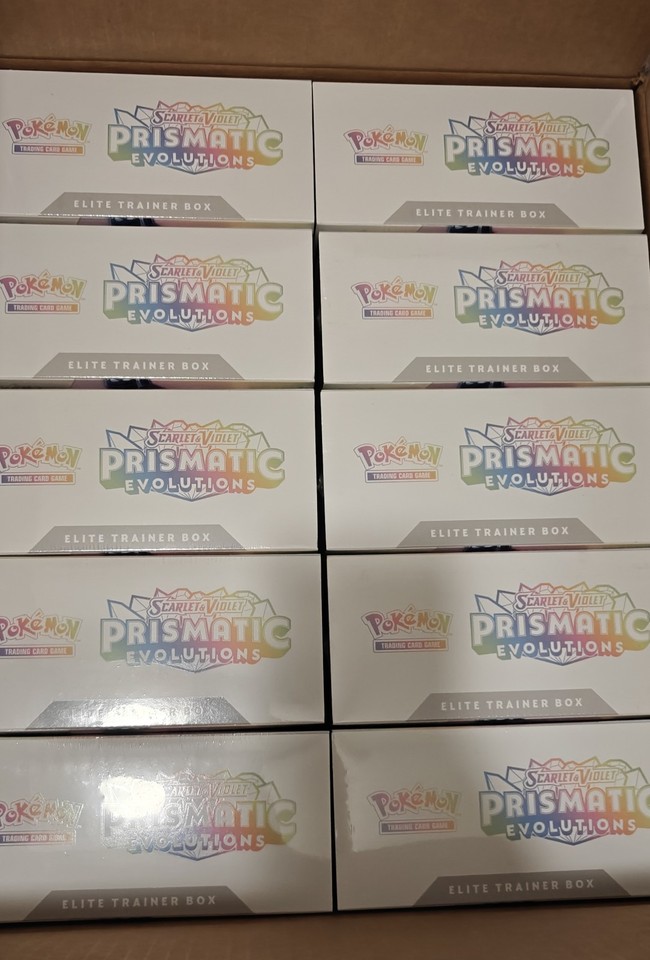Pokemon TCG Prismatic Evolutions Elite Trainer Box ETB Case Not Sealed ...