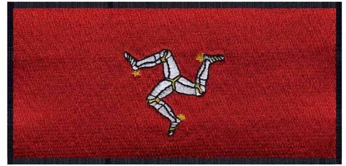 Embroidered ISLE OF MAN Triskelion Flag Iron on Sew on Patch Badge HIGH ...
