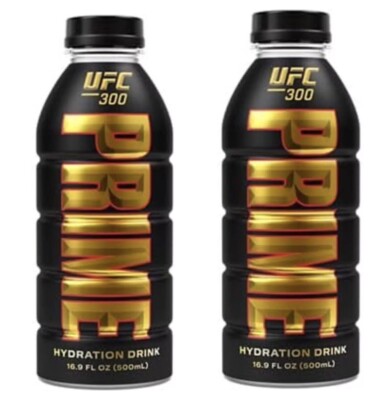 2 PRIME Hydration Drink UFC-300 Rare Limited Edition UFC300 Sealed FREE ...