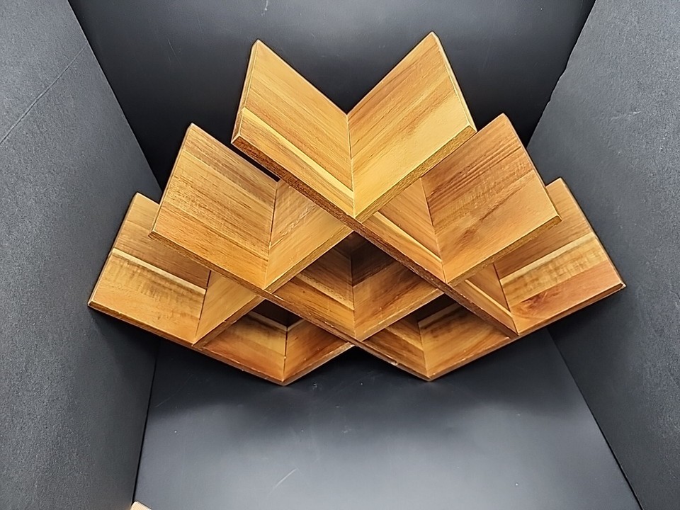 Threshold Acacia Wood 8 Bottle Wine Rack Bottle Holder Modern 2013 | eBay